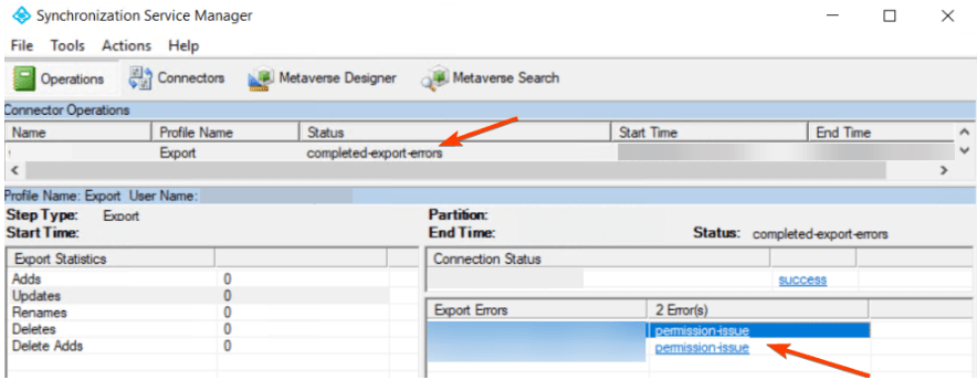 Azure AD Connect - Event code 8344 permission-issue - Manuel Roccon